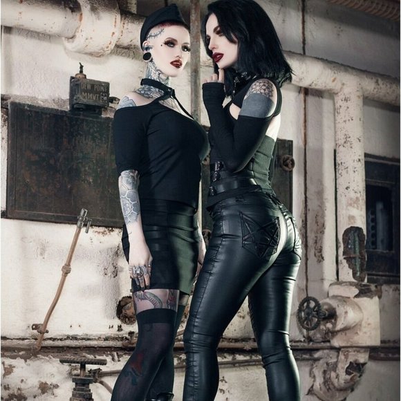 Killstar | Pants & Jumpsuits | Killstar Nocturnal Black Faux Leather ...